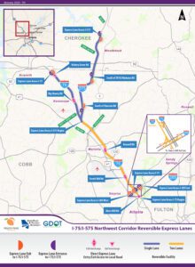 Northwest Corridor Express Lanes | Travel with Peach Pass - Peach Pass ...